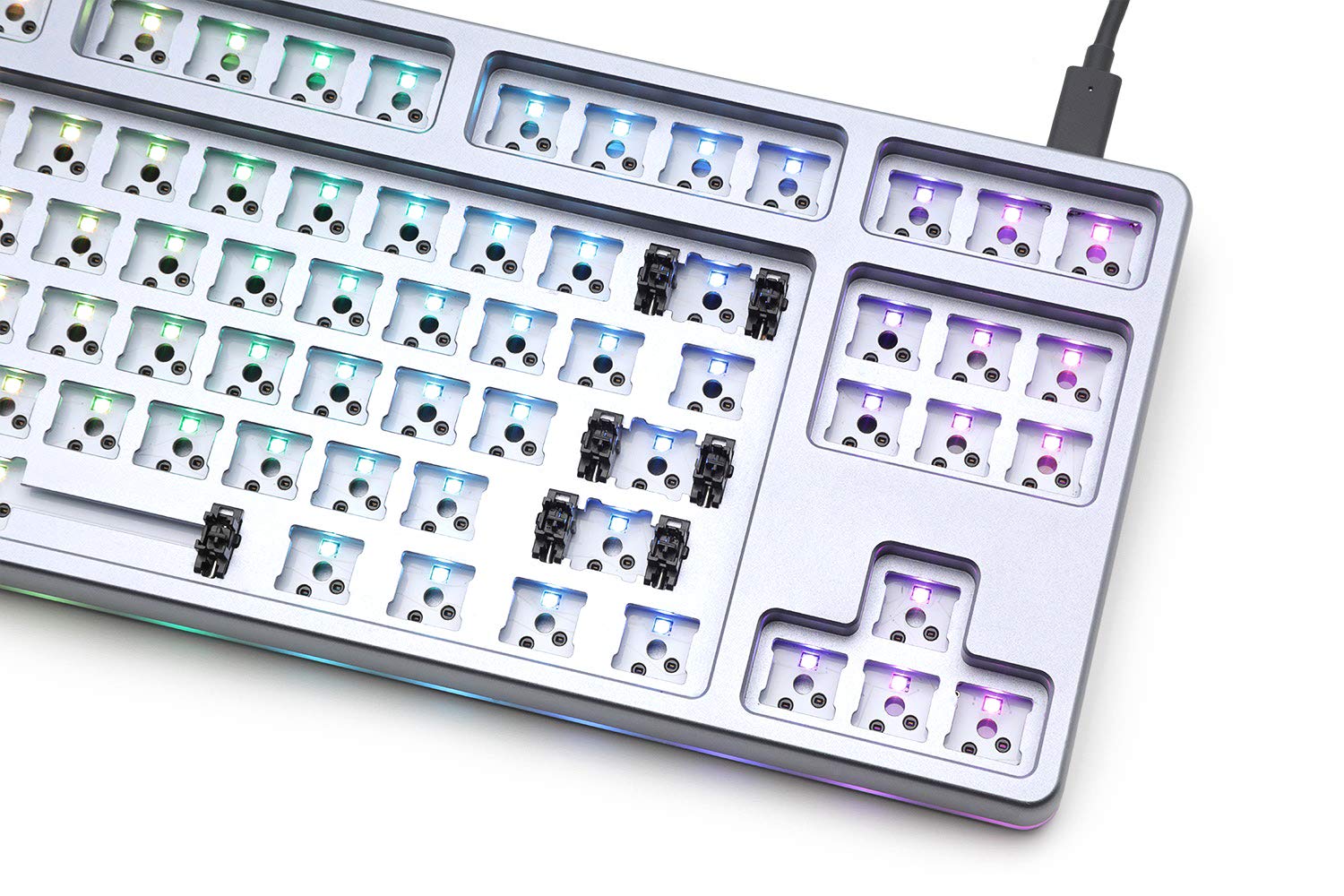 DROP CTRL High-Profile Mechanical Keyboard — Tenkeyless TKL (87 Key) Gaming Keyboard, Hot-Swap Switches, Programmable, Backlit RGB LED, USB-C, Doubleshot PBT, Aluminum (Black, Barebones)