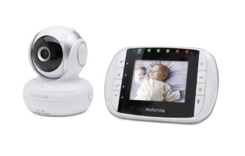 motorola MBP33S Wireless Video Baby Monitor with 2.8-Inch Color LCD, Zoom and Enhanced Two-Way Audio, 720p