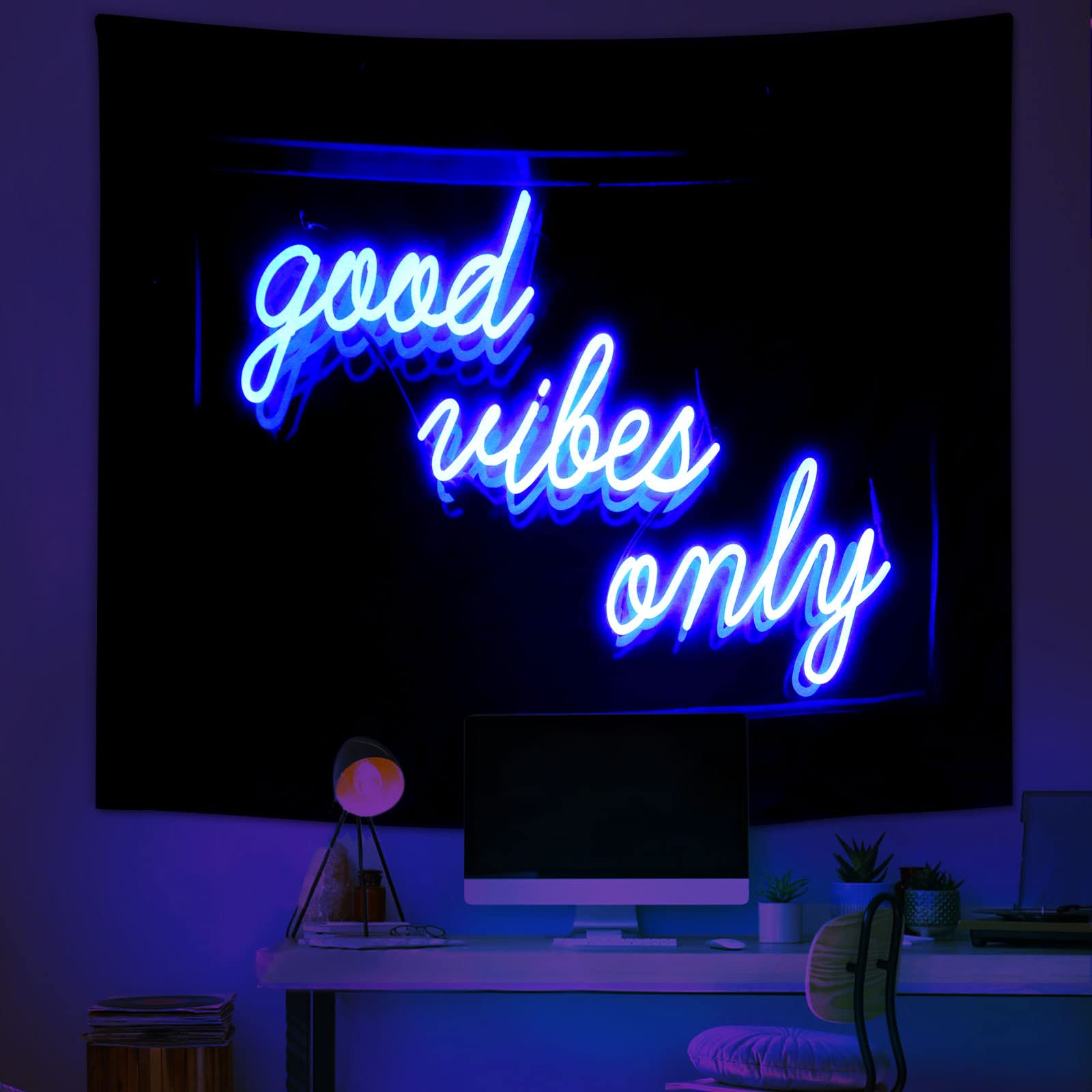 Blacklight Tapestry for Bedroom Blue Room Decor Aesthetic ๐ฎ๐๐๐
๐ฝ๐๐๐๐ ๐ถ๐๐๐ ๐พ๐๐๐
๐ Glow in the Dark Tapestry UV Reaction Tapestry Wall Hanging for Living Room Dorm Decor (51''Hx60''L)
