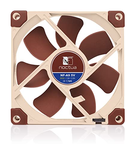 Noctua NF-A9 5V, Premium Quiet Fan with USB Power Adaptor Cable, 3-Pin, 5V Version (92mm, Brown)