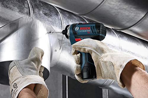 BOSCH CLPK27-120 12V Max 2-Tool Combo Kit with Two-Speed Pocket Driver, Impact Driver and (2) 2.0 Ah Batteries,Blue