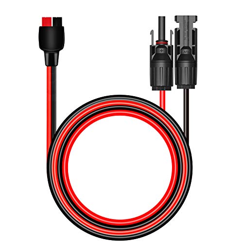 AYECEHI Solar Adapter Cable Solar Power Adapter Connector 3.2ft Male and Female Solar Panel Cable Kits -12AWG 1m/3.2ft