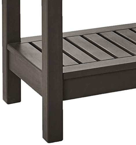 Cambridge Casual Westlake Console Table Indoor Outdoor Multifunctional Buffet Bar Storage Organizer, Solid Wood, Dark Grey