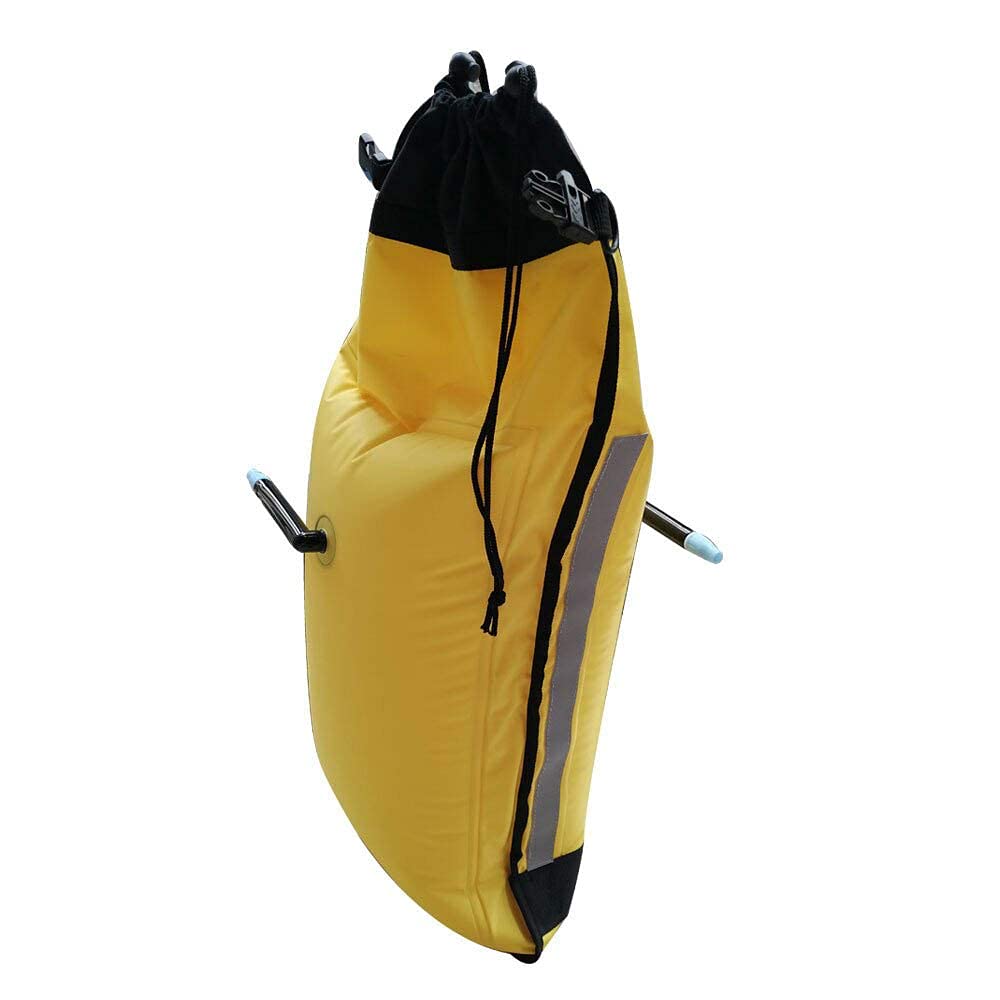 Arya Life Sea Kayak Paddle Float Floating Bag, Dual Air Chambers with Twist Air Valves, Yellow