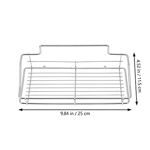 Cabilock 3sets Shampoo Xcm Display Shelf Stainless Soap Hand Toiletry Shower Tissue Drilling Baskets Storage Dish Silver Steel Nail- free X. Kitchen Towel Organizing Floating Wire