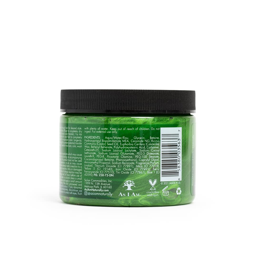 As I Am Curl Color - Emerald Green - 6 ounce - Color & Curling Gel - Temporary Color - Vegan & Cruelty Free