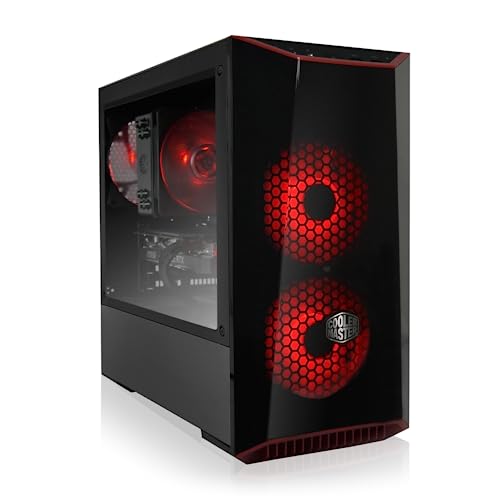 AVGPC Hellfire Series Gaming PC - AMD Ryzen 5 5600G 6-Core 3.90 GHz, RTX 2060 Super 8GB DDR6, 16GB 3200MHz DDR4, 1TB NVMe SSD, Hyper 212 Cooler, ARGB Fans, MasterBox 3.1 Lite TG Case, Windows 10