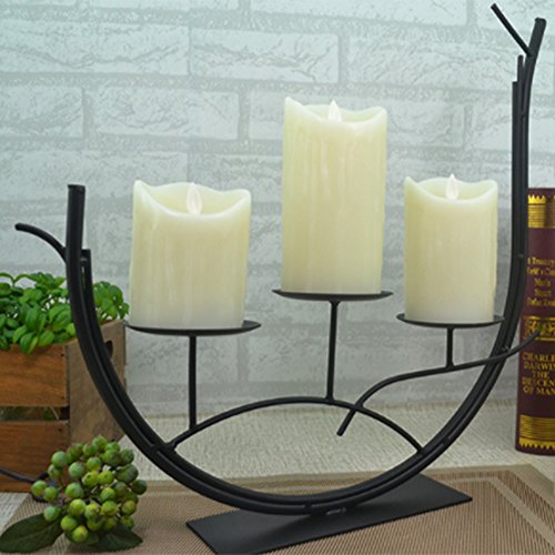 Bello Luna 5.9in LED Wickless Candle Tear Wave Shaped Rechargeable and Environmental Flickering Candle with Remote Control