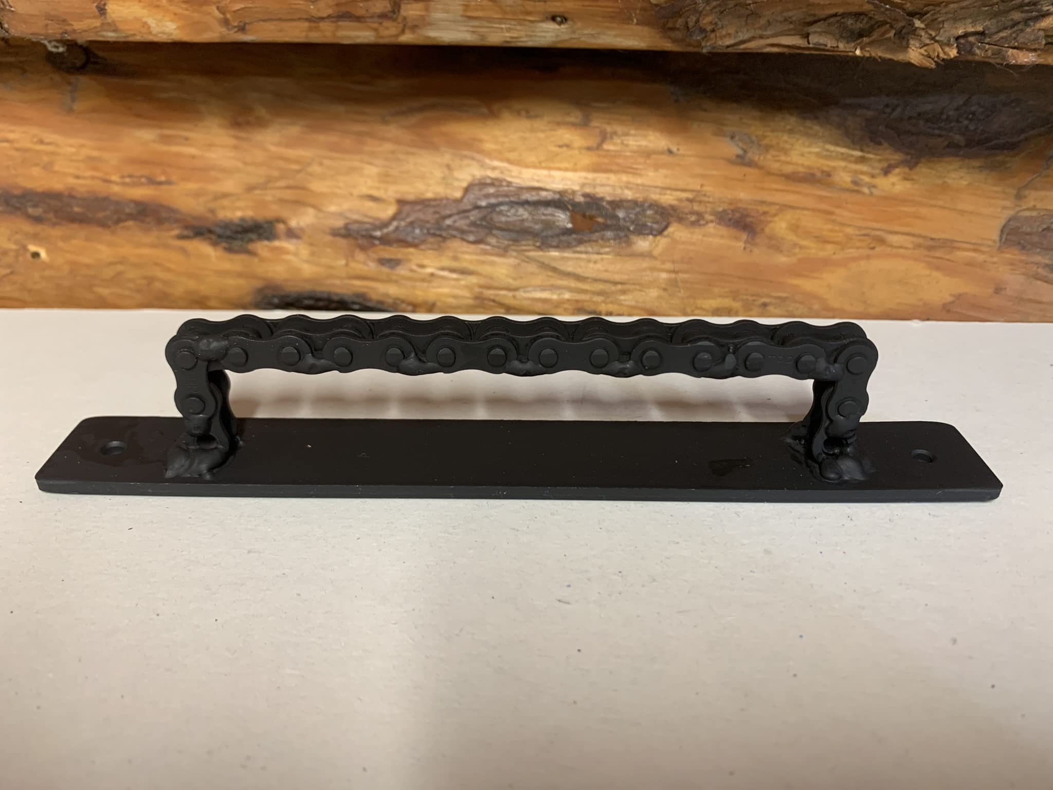 Bike Chain Drawer Pull Or Cabinet Handle Square (3, Black)