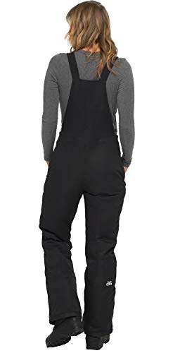 Arctix Women's Essential Insulated Bib Overalls, Black, Large Short