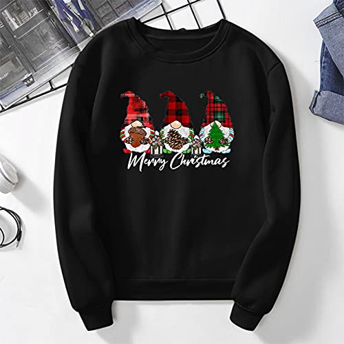 Blouses For Women Casual Trendy Hoodies Pullover Long Sleeve Sweatshirts Relaxed Fit Workout Tops Clothes Outfits Black