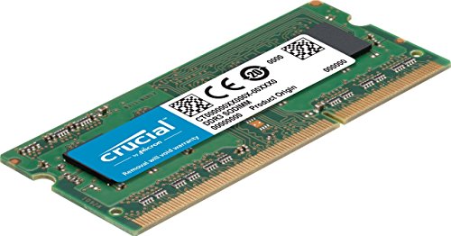 Crucial 8GB KiT (4GBx2) DDR3/DDR3L 1866 MT/s (PC3-14900) Unbuffered SODIMM 204-Pin Memory - CT2K51264BF186DJ