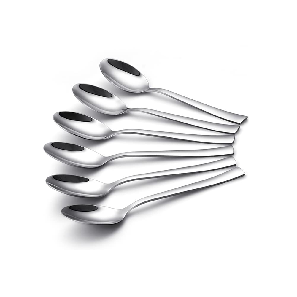 AYFDISHS 6-Piece Demitasse Espresso Spoons,5.1-Inch Mini Coffee Spoons Stainless Steel Small Spoons Mini Espresso Spoon for Dessert Ice Cream