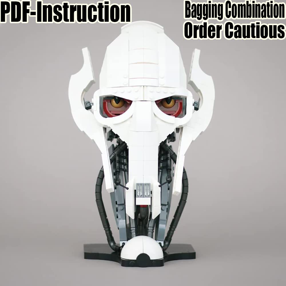 MOCBUILDING Easter Basket Stuffers, Room Decor, Easter Gifts for Kids, General Grievous Helmet Model Blocks Toys for Boys 5-7/Adult Brithday Easter Gifts for Kids 8-12 694pcs