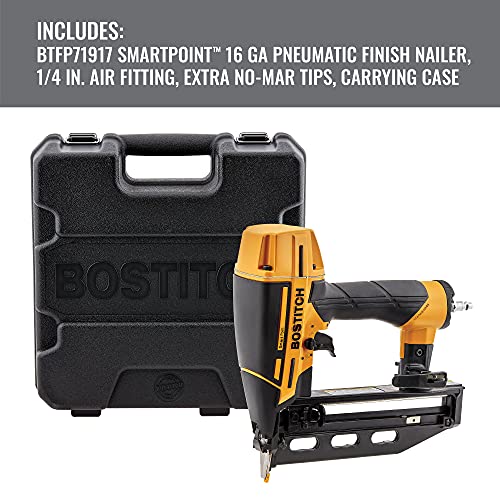 BOSTITCH Finish Nailer Kit, 16GA, Smart Point, Pneumatic (BTFP71917)
