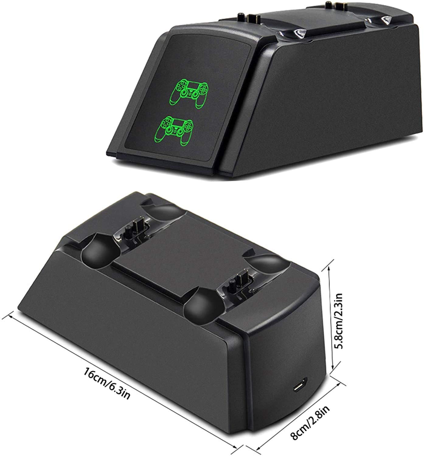 Controller Charger Docking Station, Vergissm Dual Docking Station for Playstation 4/ PS4/ PS4 pro Move Controller