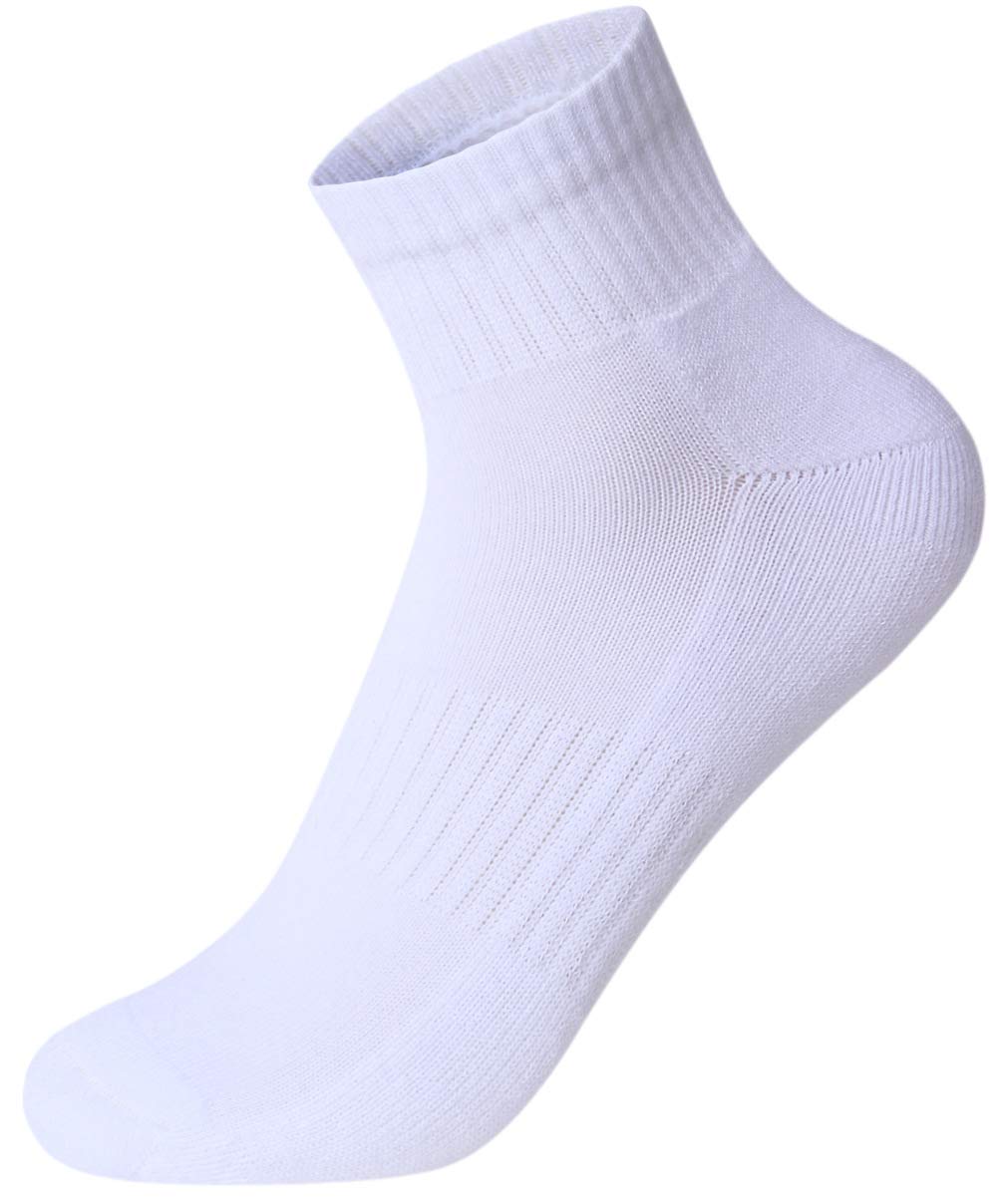 Areke Mens Performance Cotton Cushioned Athletic Ankle Socks for Sport Causal 6-Pack (Assorted Size 6-12)