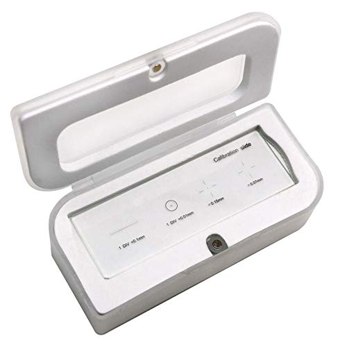 Microyn Microscope Stage Micrometer Calibration Slide (TCM-H) with 4-Scales and 0.01mm Line Resolution