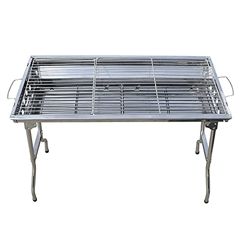 BenefitUSA Foldable Large Stainless Steel Barbecue Charcoal BBQ Grill Kabob Shashlik Cooking Stove