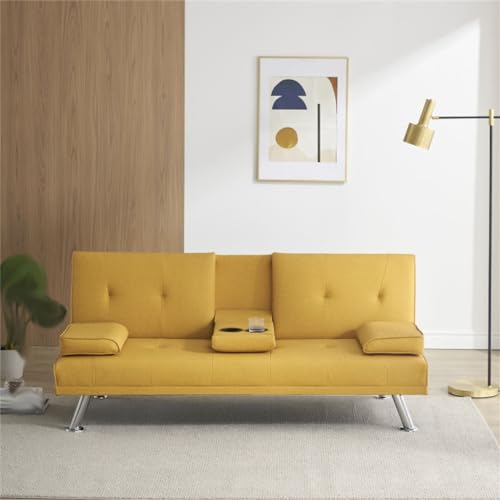 APAINI Multifunctional 67" Leather Double Folding Sofa Bed for Office for Indoor livingroom Furniture