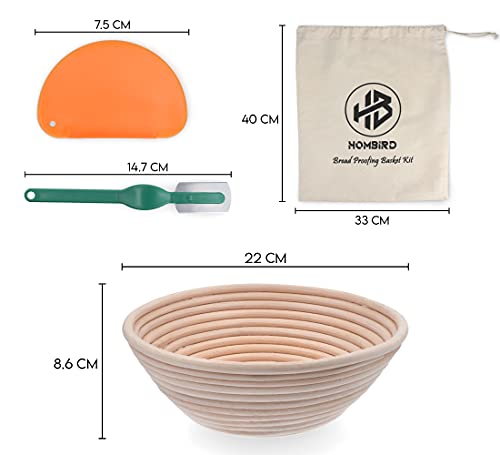 Banneton Bread Proofing Basket Set 9 Inch Sourdough Basket Bread Basket Proofing Banneton Proofing Basket for Bread Baking Sourdough Proofing Basket Bread Making Tools and Supplies Banneton Basket