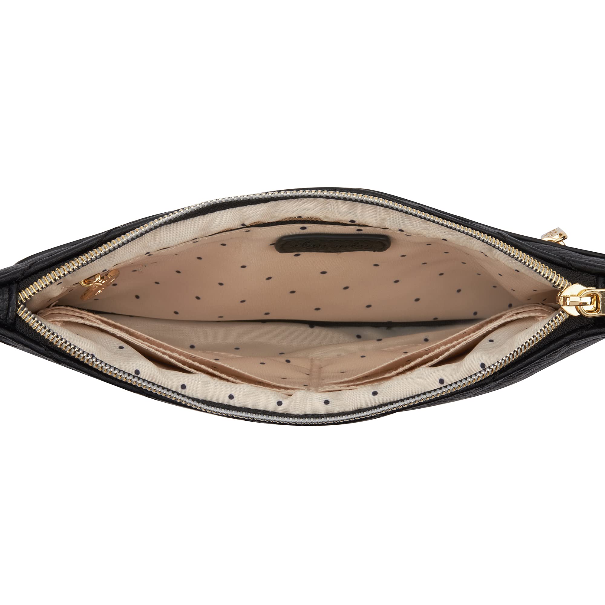 Itzy Ritzy Boss Pouch Wristlet, Crossbody Clutch & Belt Bag - Black Clutch Purse for Women - Includes Crossbody Strap & Wristlet Strap - Features 6 Card Slots & 2 Zippered Pockets (Jetsetter)