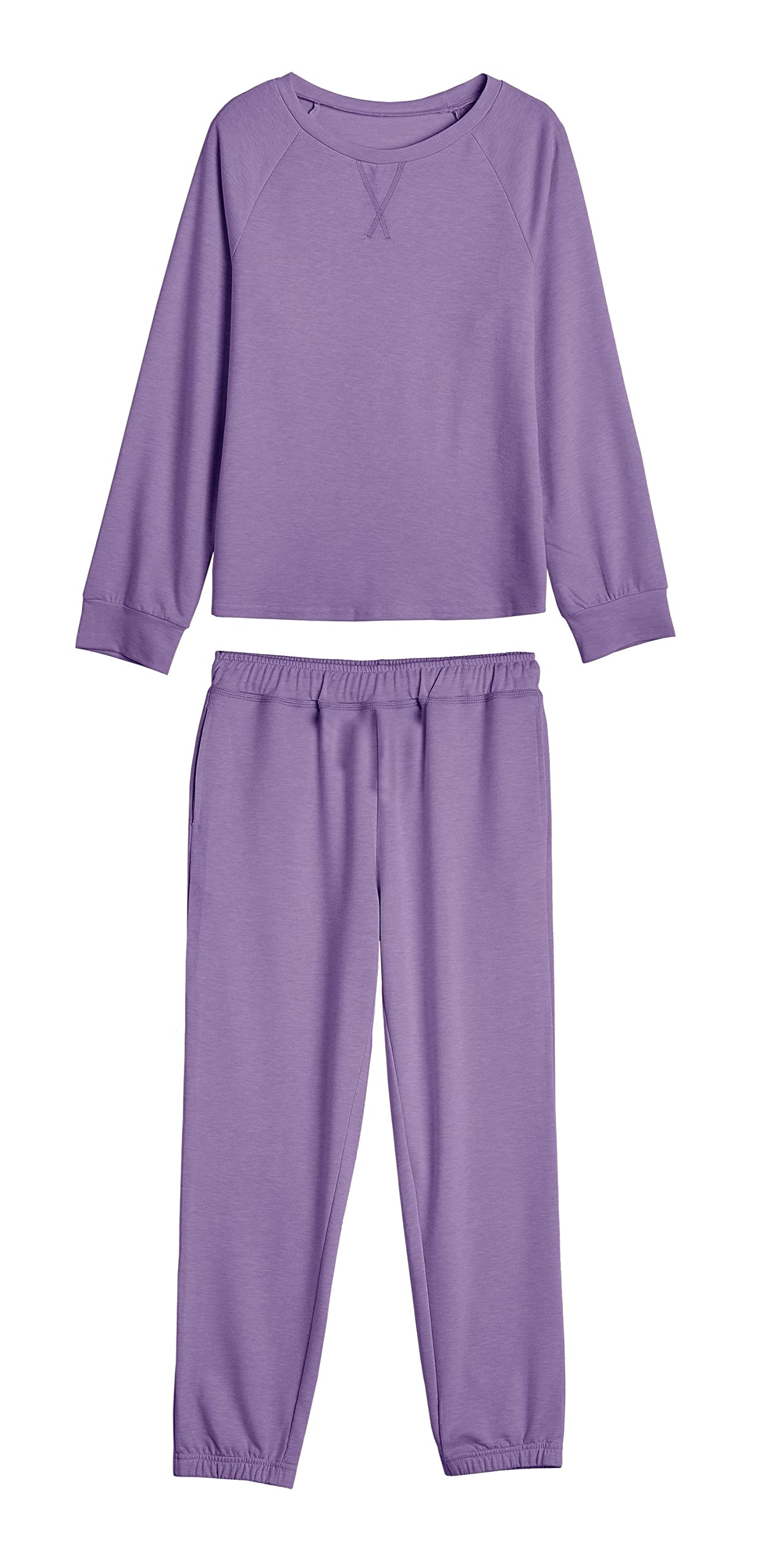 Apbondy Girls Pullover Sweatsuit Casual Sweatpants Loungewear Set Relaxed Tracksuit Workout Sets