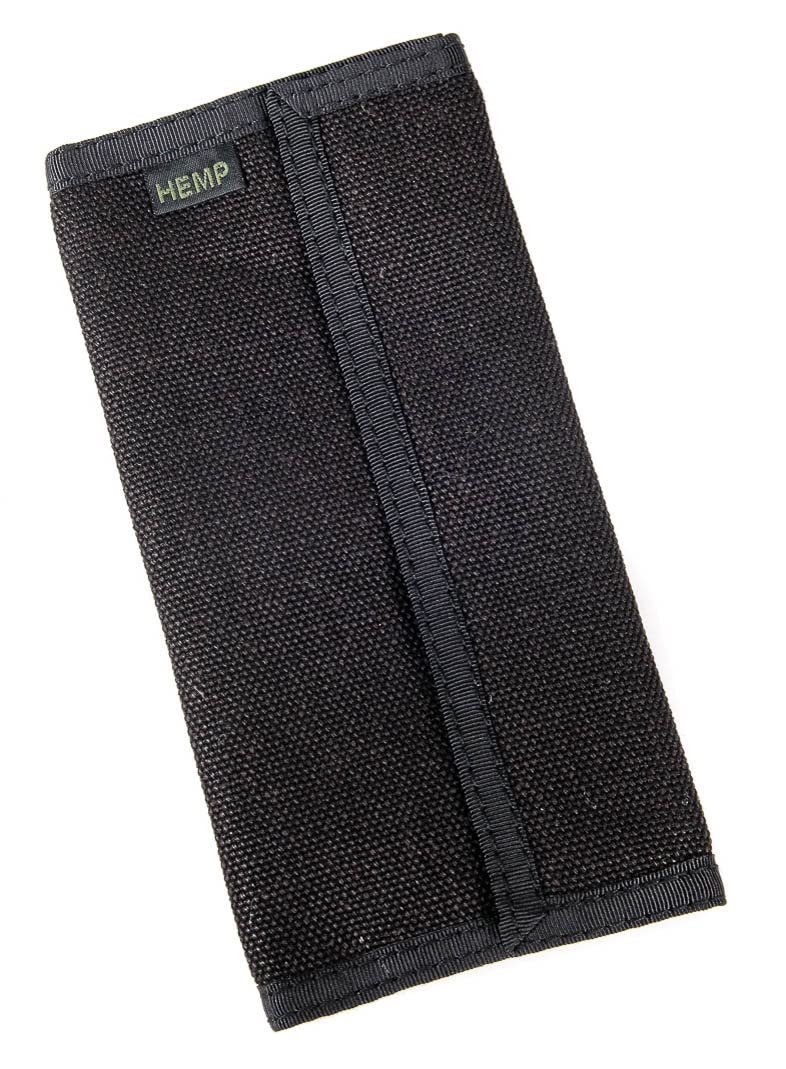Hempmania Slim Pocket Book Wallet (Black)