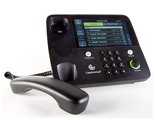 CaptionCall 67Tb Amplified Captioned Corded Home Telephone with Touch Screen, 58dB Amplification, Caller ID, Answering Machine, Bluetooth, Loud Ringer for Hearing Impaired