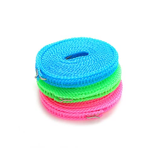 Cabilock Travel Clothesline Clothes Camping M Random Drying Style Indoor Portable Rope Line Color Hanger Laundry Fence for Travel Nylon Windproof Clothesline Outdoor Outdoor Clothesline