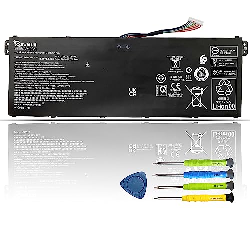 BOWEIRUI AP19B5L Laptop Battery Replacement for ACER Aspire 5 A515-43 A515-43G A515-52 A515-52G, Swift 3 SF314-42 SP314-21N-R5FR, Vero AV15-51 Series KT.0040.5010 KT00405010 Battery (15.4V 54.6Wh)