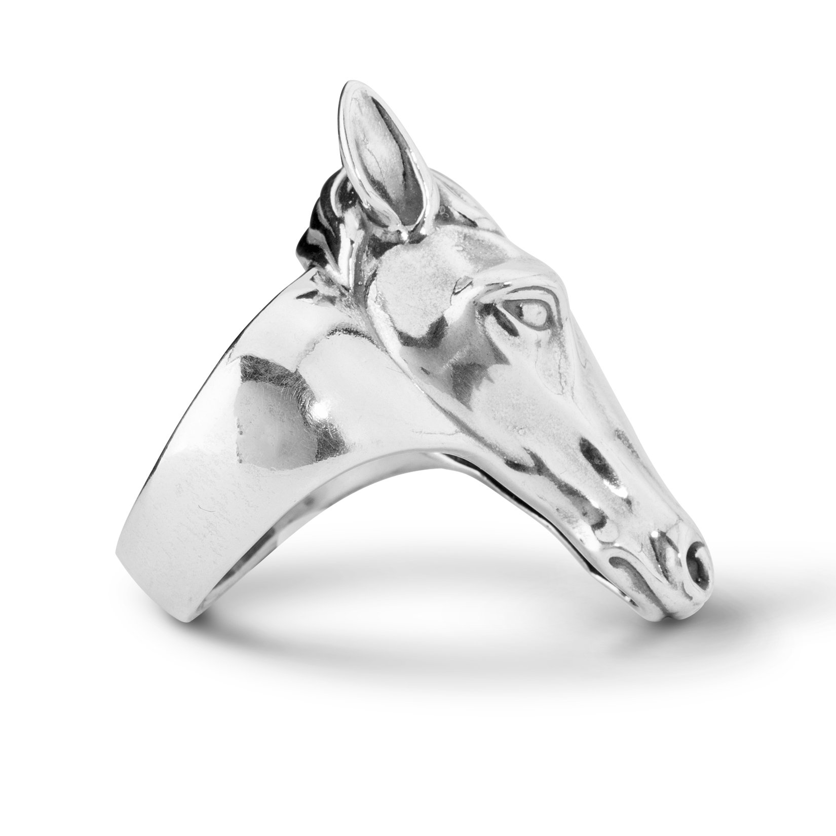 American West Sterling Silver Horse Head Ring Size 10