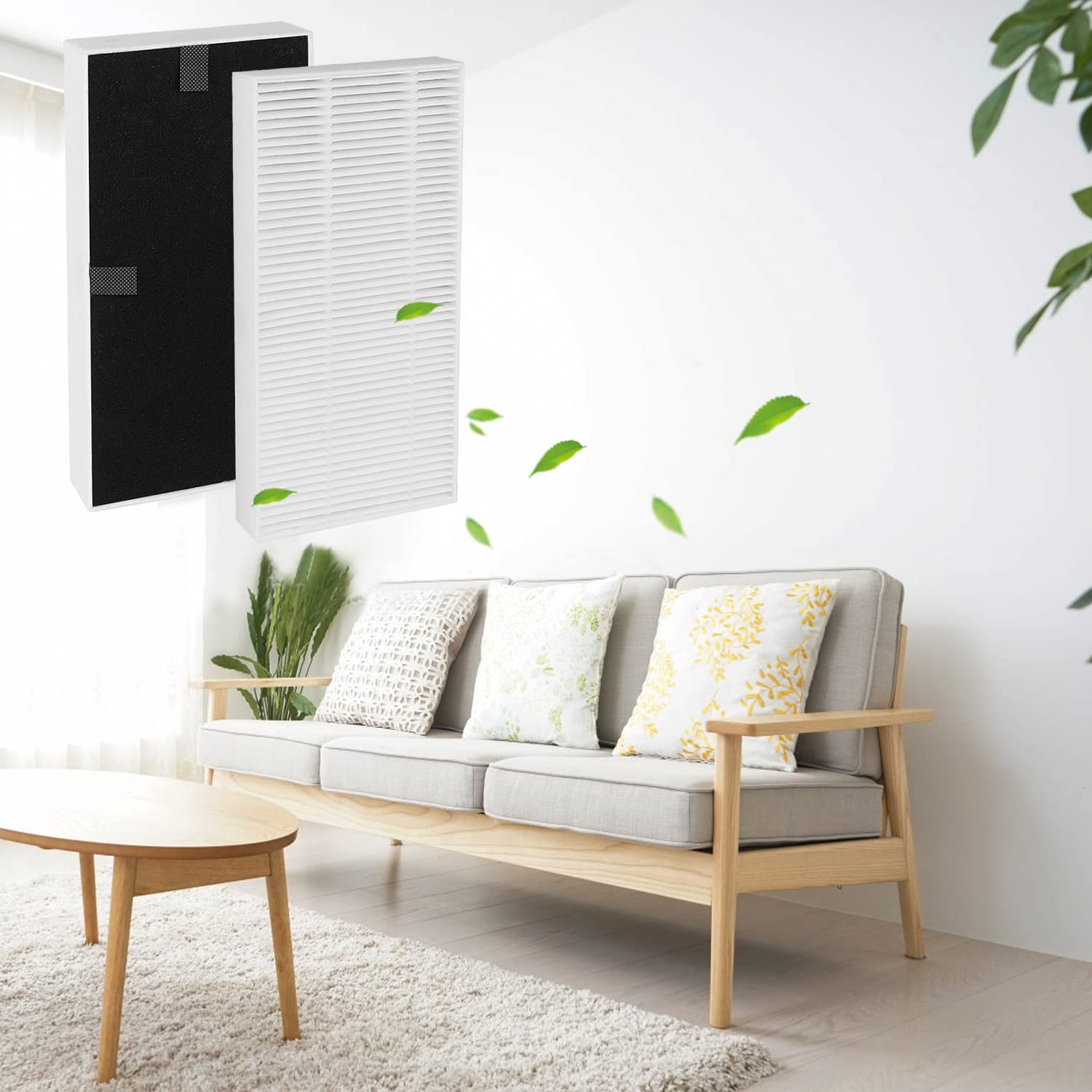 Hepa Filter Replacement for Honeywell U Filter (HRF201B) Febreze FRF102B air purifier filter Compatible with Honeywell HHT270, HHT290 Series 6 Pack