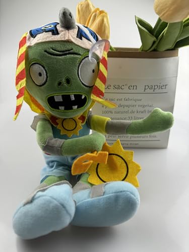JHESAO 12" Plants and Zombies Plush RA Zombie Toys PVZ Plushies 1 2 Stuffed Soft Doll Sun Zombie Toy