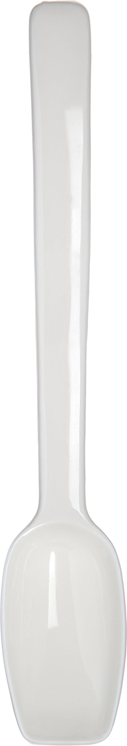 Carlisle FoodService Products 12 Pack Solid 9 Inch Spoons, Portion Control Utensils for Salads and Desserts, Durable Polycarbonate, Dishwasher-Safe, NSF Certified, Plastic, White (Pack of 12)