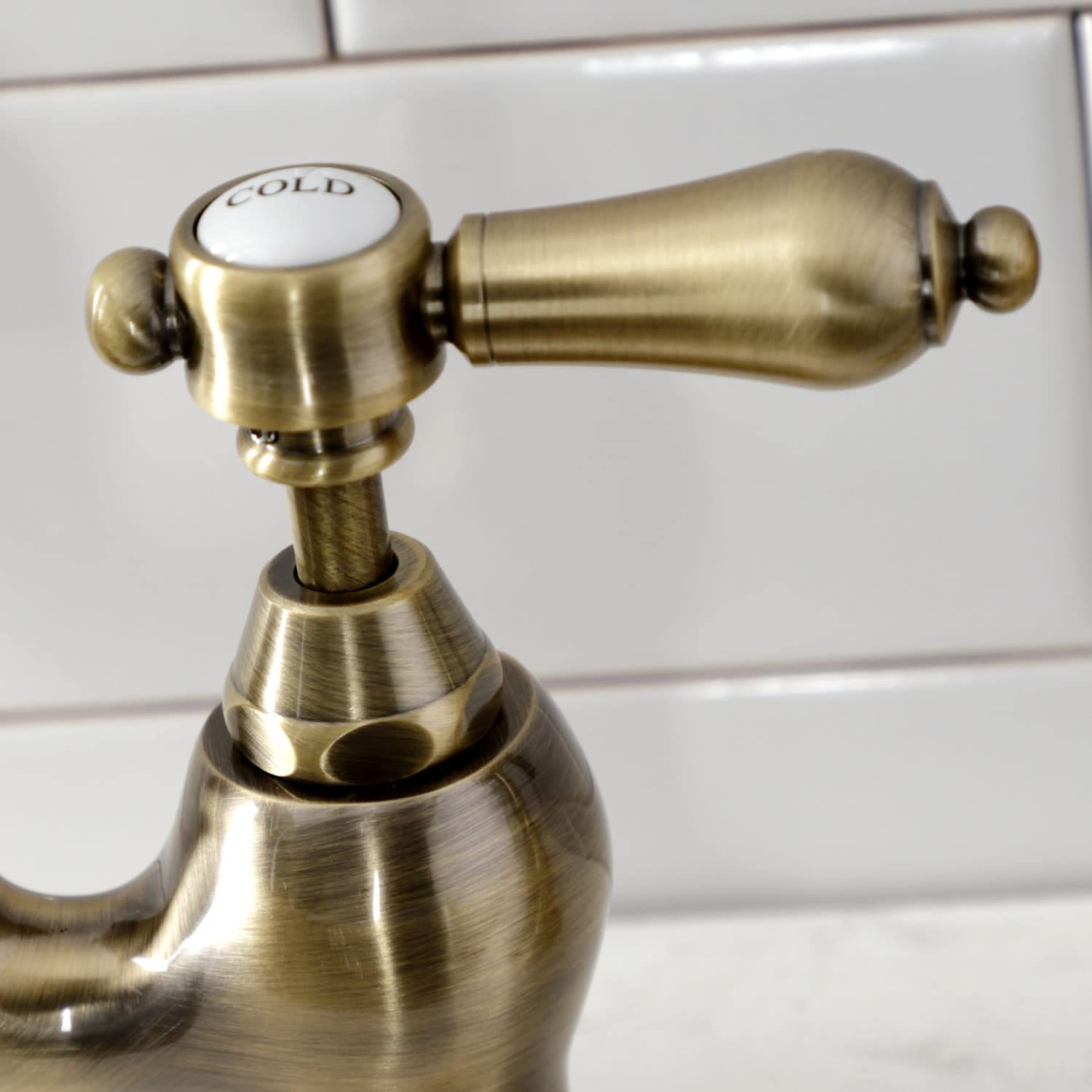 Kingston Brass KS7797BALBS Heirloom Bridge Kitchen Faucet, Brushed Brass