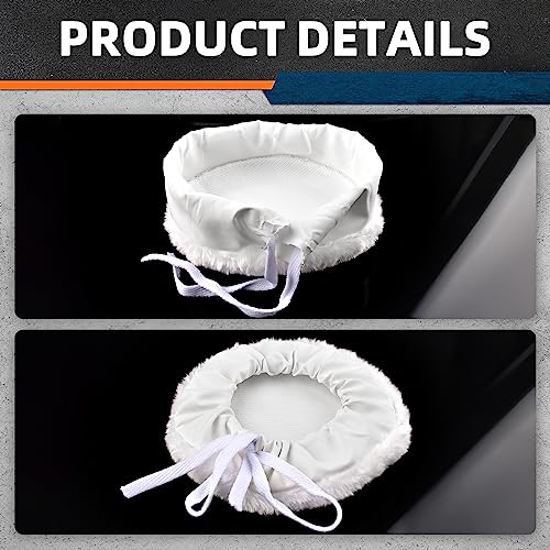 Boomersun 8 Pack 6“ Wool Buffing Pad - Free Adjustment of Tightness, Fit for 5" to 6" Wool Buffer Polishing Pads for Car & Motorcycle Polishing, Glass Grinding