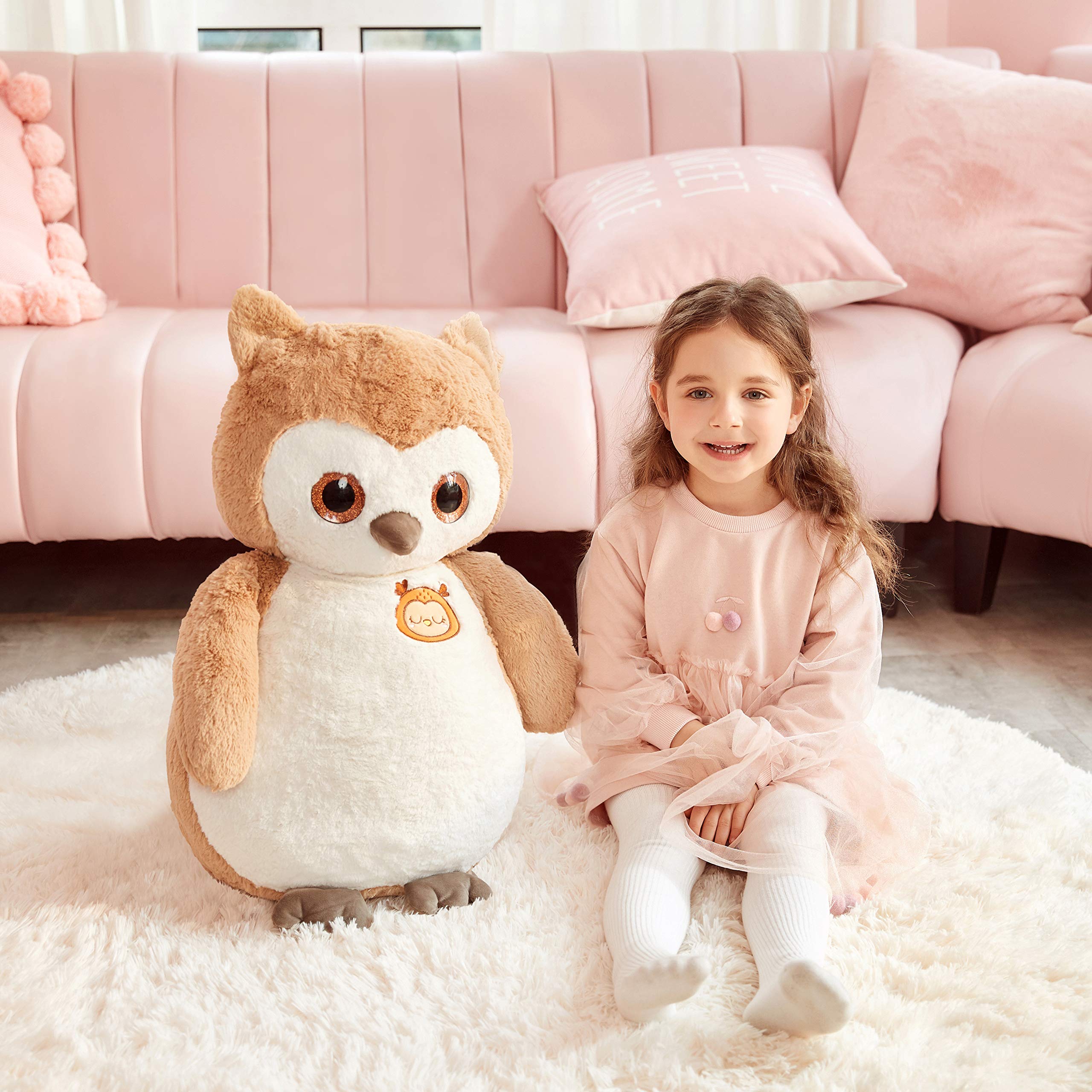 IKASA Giant Owl Stuffed Animal Jumbo Owl Plush Toy 23 inches