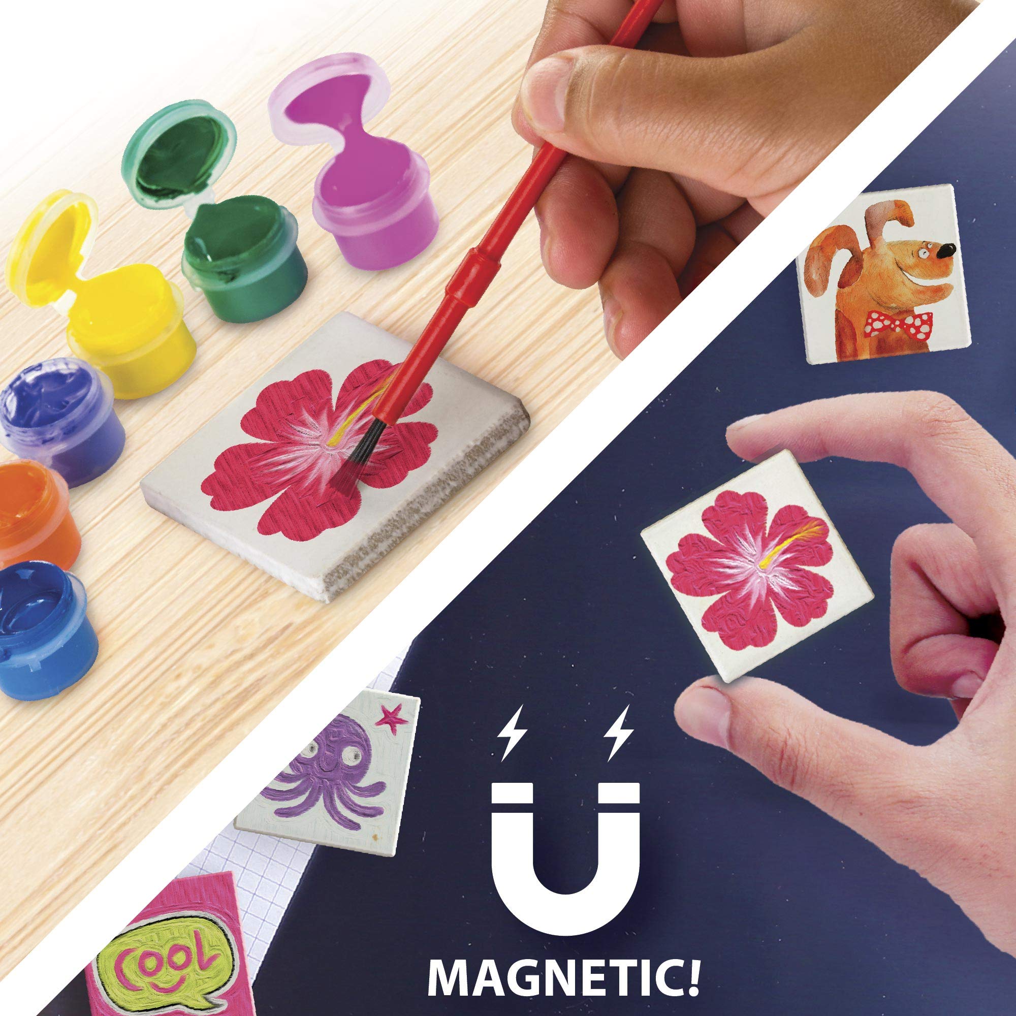 Creative Kids Magnetic Mini Tile Art - Make Your Own 10 Fridge Magnets
