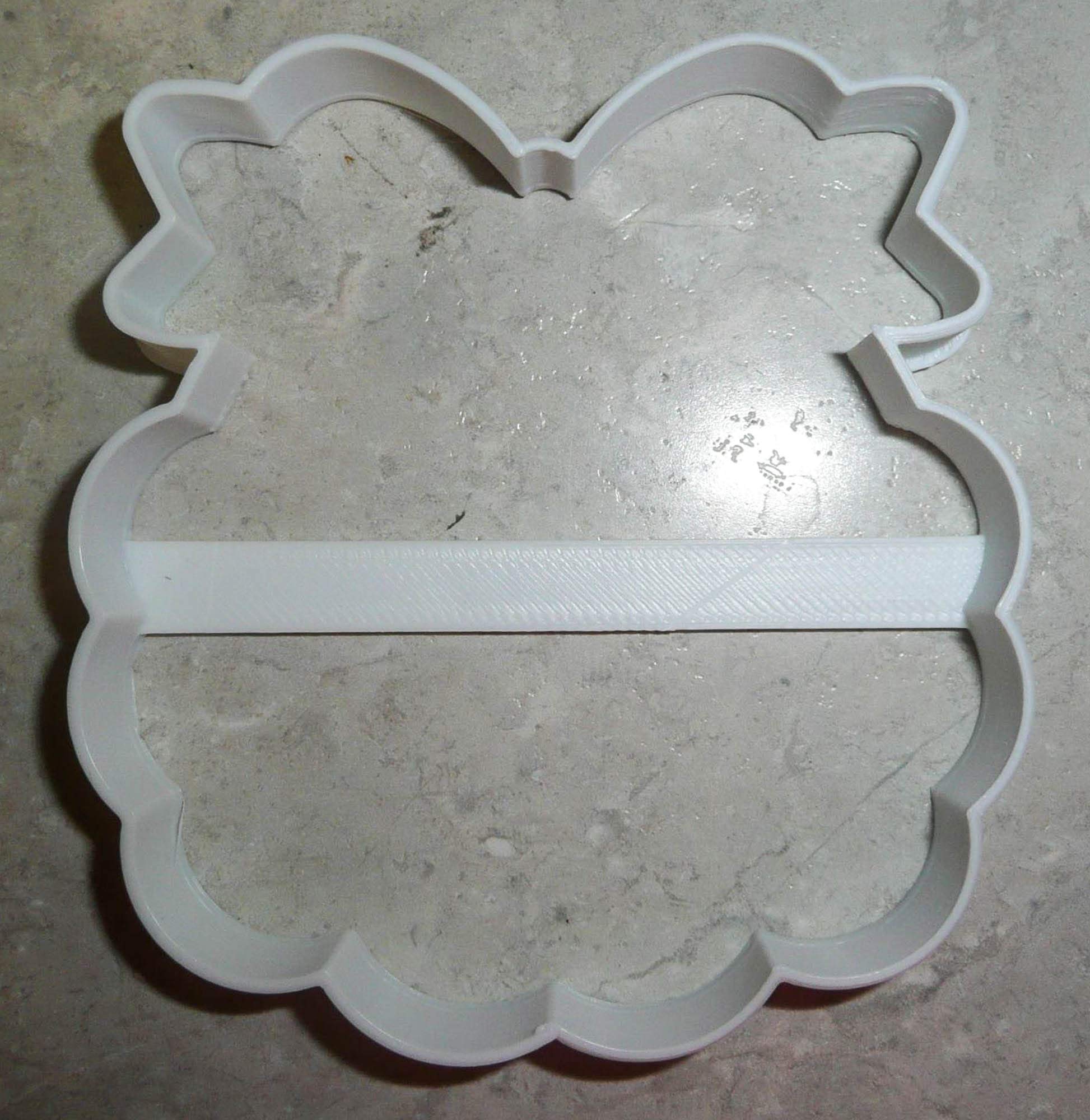 BABY BIB OUTLINE RUFFLE EDGE TIE BACK SHOWER GENDER REVEAL COOKIE CUTTER MADE IN USA PR3090