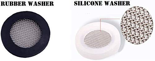 Black 20 pcs Silicone Washer Silicone Filter Gasket for Shower Head Water tap Faucet (White & Black 10 Pcs)