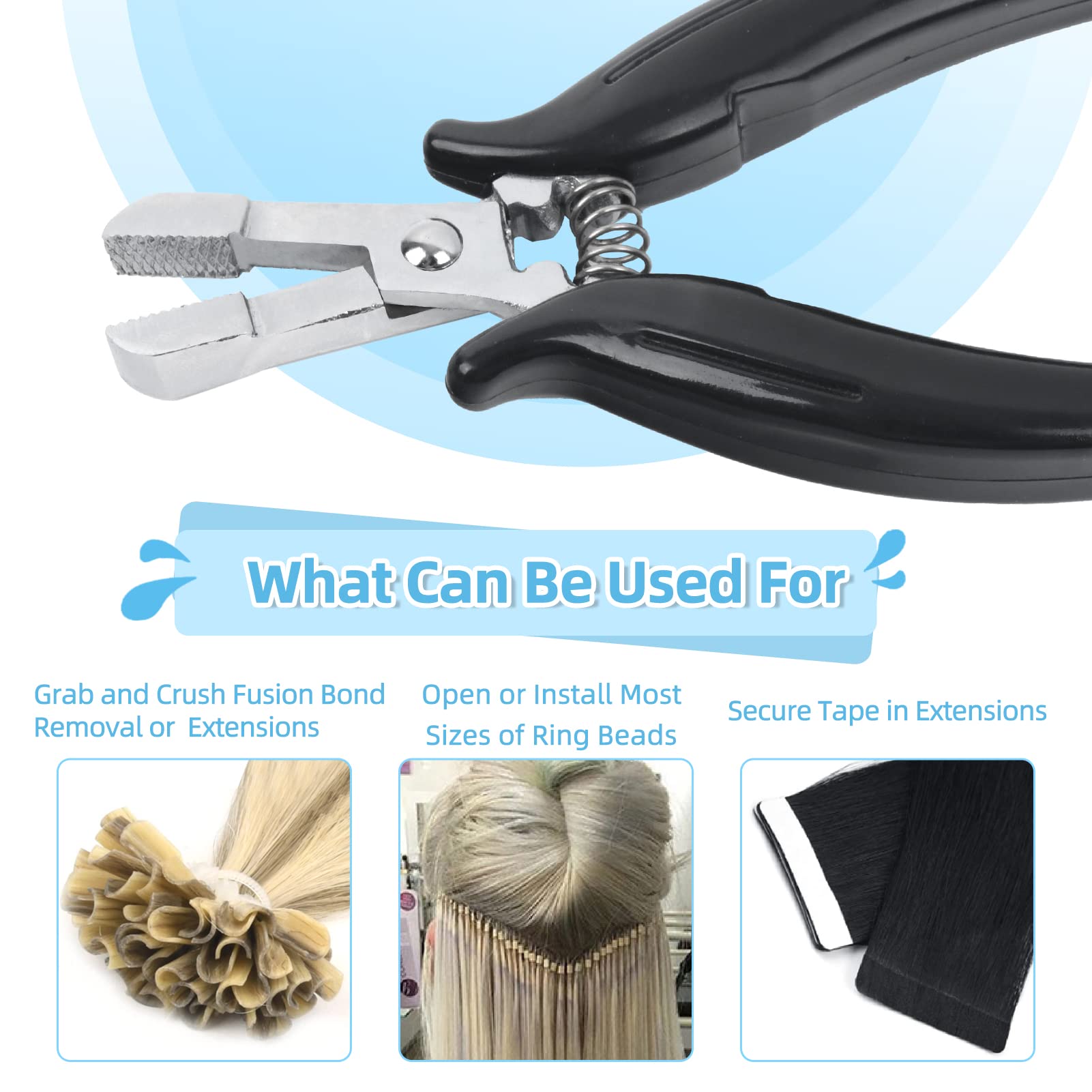Neitsi Fusion Bond Crusher Tool for Keratin Hair Extensions… (Thread Shape)
