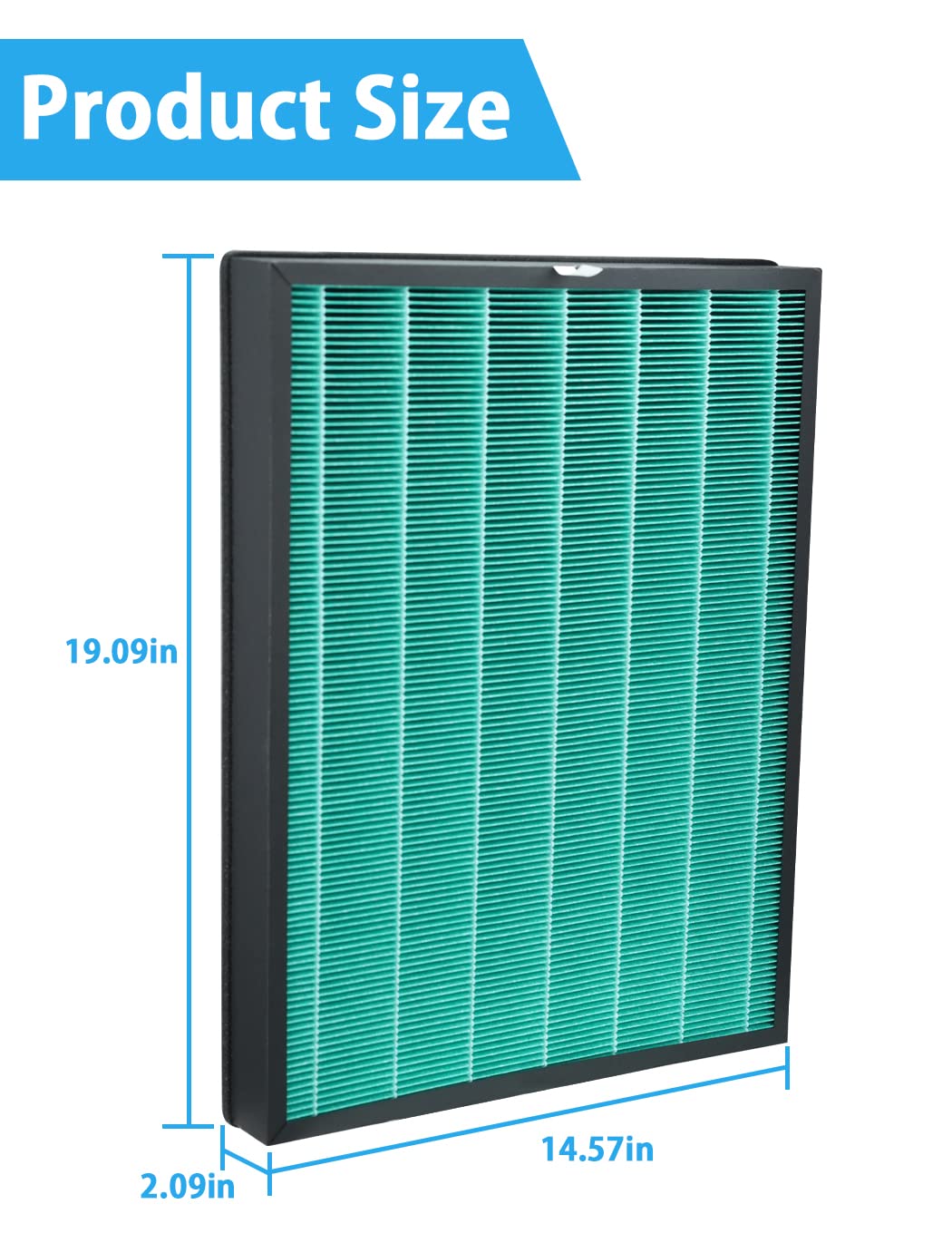 BBT BAMBOOST Air Purifier Filter Replacement Fit for Coway Airmega 230/240, 2-in-1 Airmega Max2 Filter with Green True HEPA and Active Carbon Filter, 1 Pack