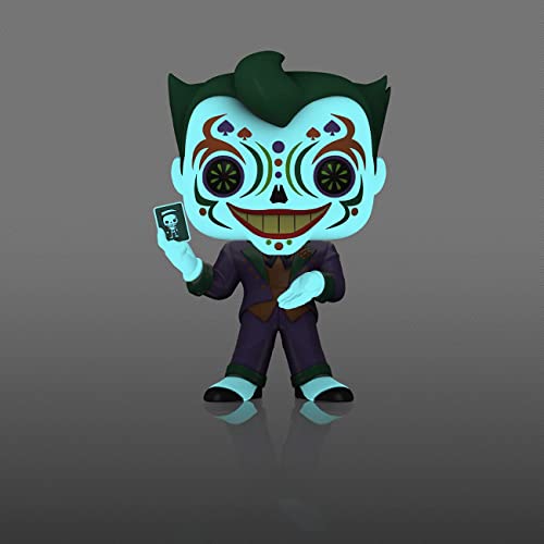 Funko POP Heroes: Dia De Los DC - Joker (Glow in The Dark), Amazon Exclusive, Multicolor, (58173)