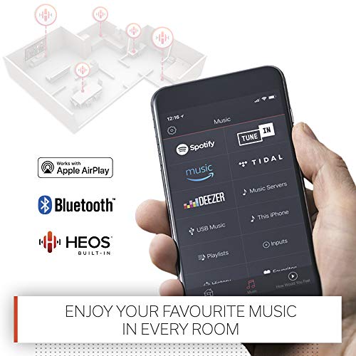 Denon AVR-S750H 7.2 Channel AV-Receiver, HiFi Amplifier, Alexa Compatible, 6 HDMI Inputs, 4K, Dolby Atmos & Vision, Bluetooth, Music Streaming, AirPlay 2, HEOS Multiroom