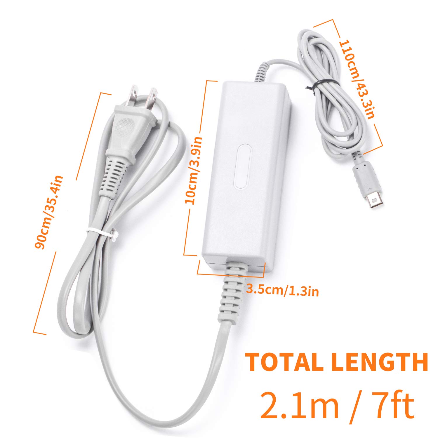 Fpxnb 2 Pack Wii U Gamepad Chargers, AC Adapter Power Supply Replacement for WiiU Gamepad Remote Controller