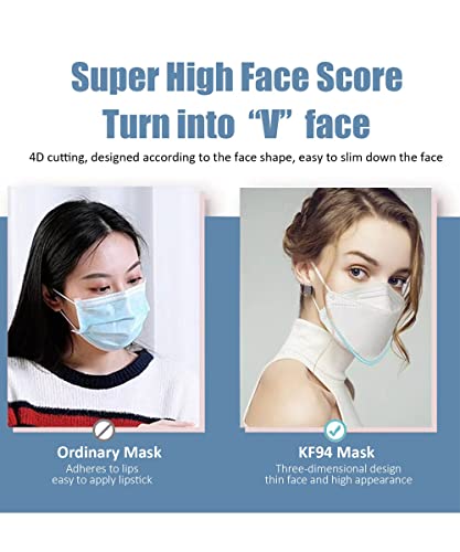 Black KF94 Mask 50PCS for Adult Protective 3D Face Safety Dust Mask 4 Ply Disposable Face Mask Suitable for daily protection