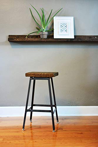 Barstool, Counter stool, Backless Stooll, Commercial Barstool, Reclaimed wood Industrial Steel, Made in the USA, Free Shipping
