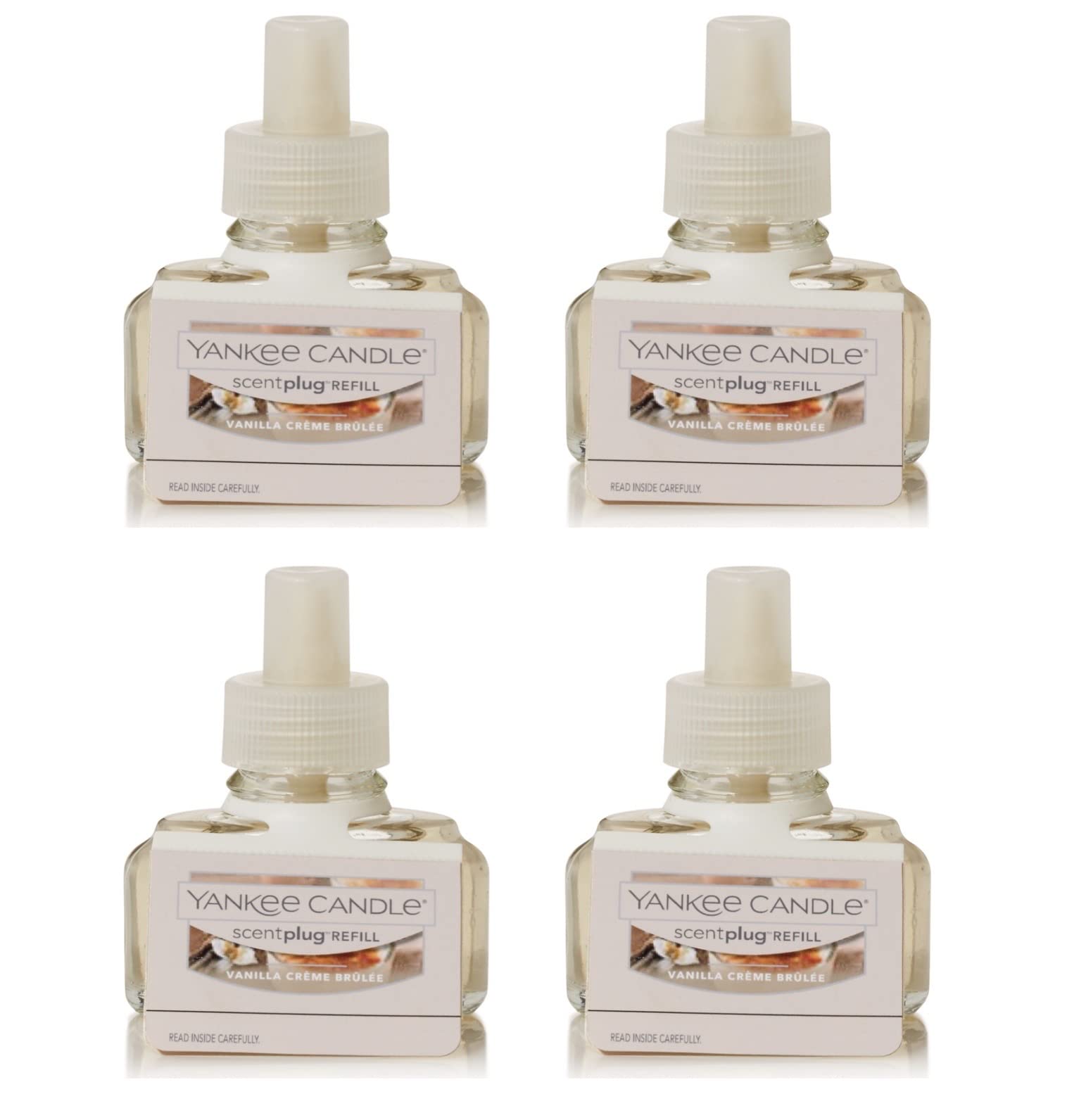 Yankee Candle Scent Plug Refill, Vanilla Creme Brulee (Pack of 4)