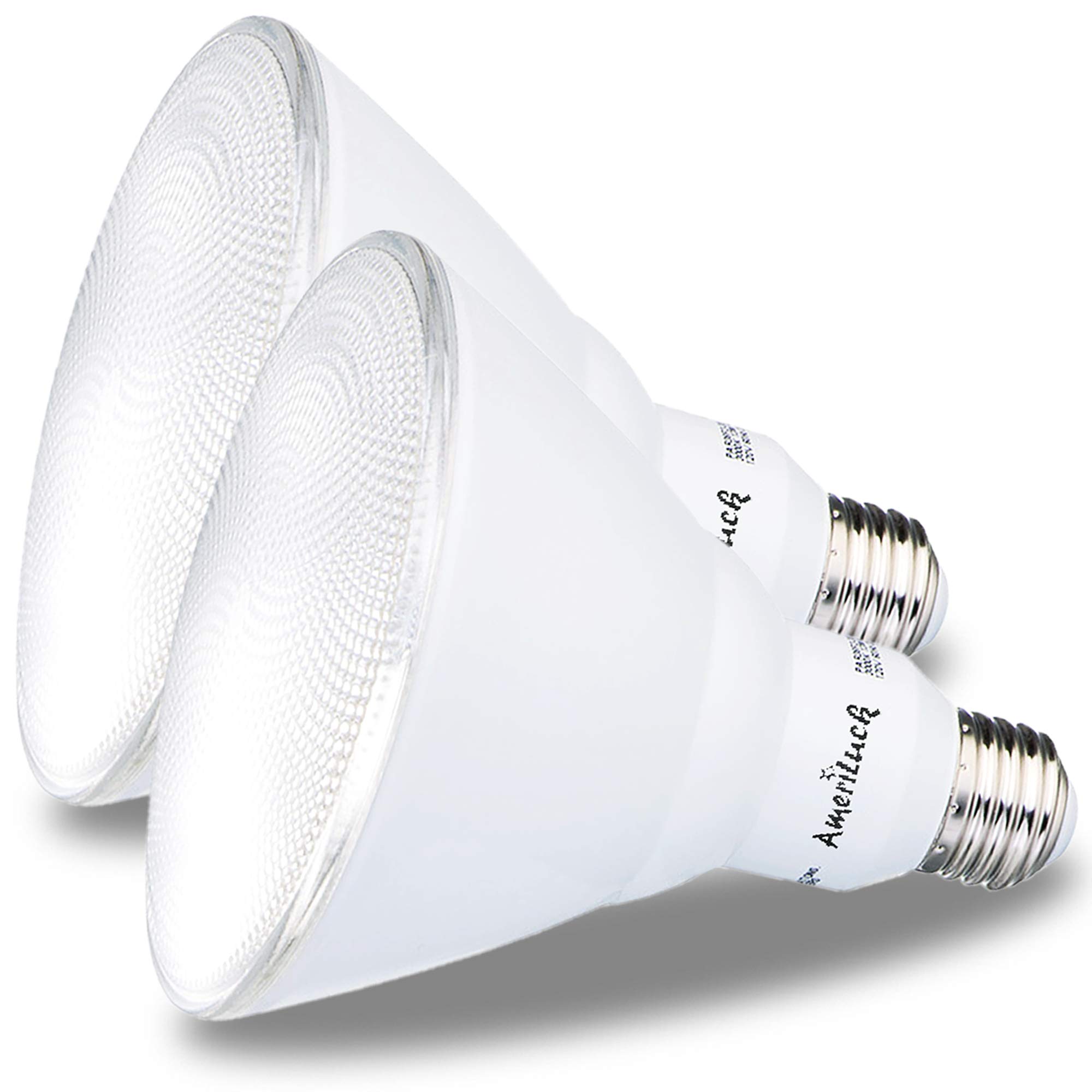 AmeriLuck 5000K Daylight Outdoor PAR38 LED Flood Light Bulb, 90W Equiv. 13W Non-Dimmable (2 Pack) (PAR38 2 Pack, 5000K)